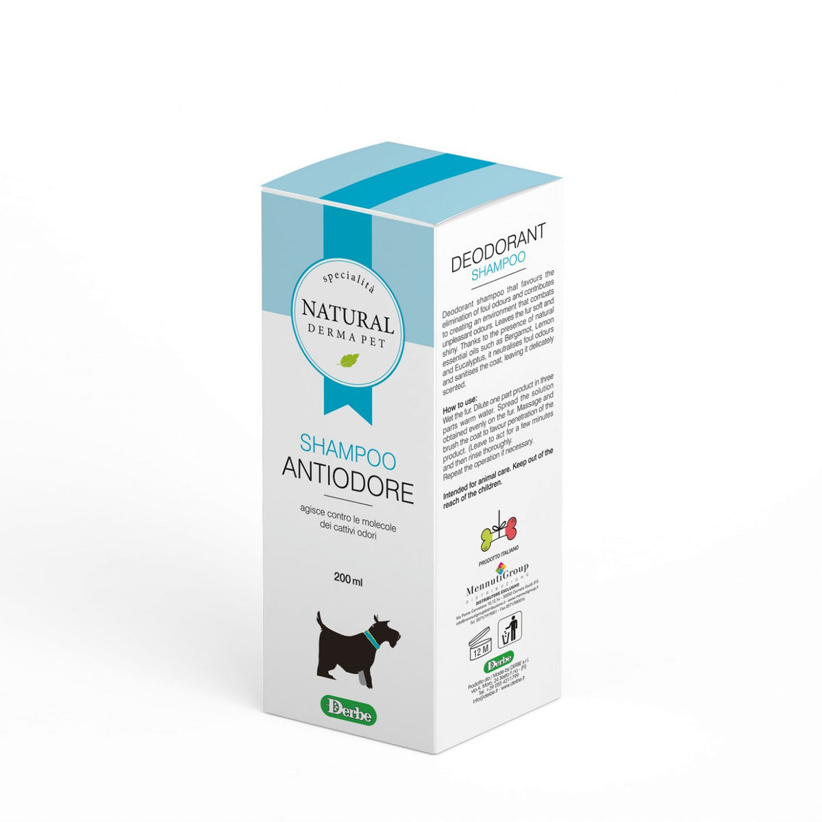 NATURAL DERMA PET ANTI-ODOUR Shampoo - 200 ML - moodyourdog.com – MOOD ...